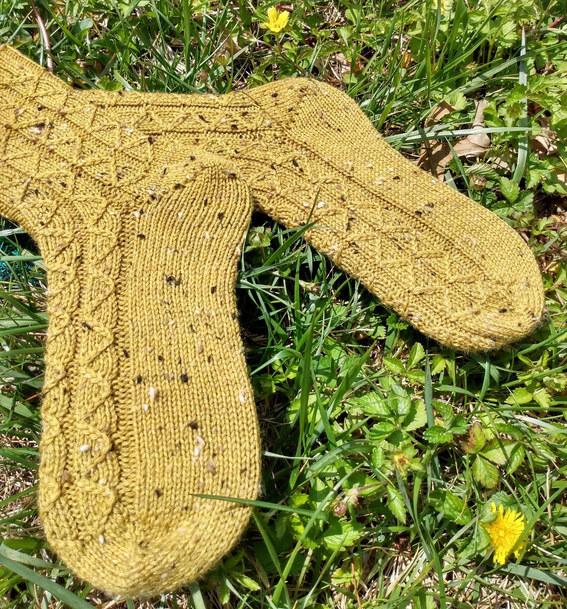 PDF Knitting Pattern: Half-diamond Rib Socks (adult Sizes) - Etsy