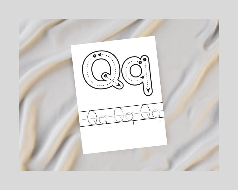 Alphabet Tracing Worksheets | Preschool Kindergarten Letter Writing ...