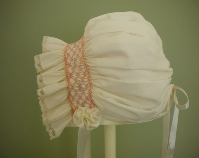 Hand Smocked Baby Bonnet - Etsy