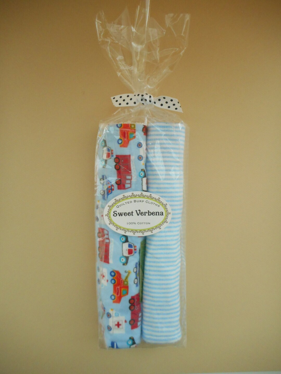 Quilted Flannel Fire Engine Burp Cloths - Etsy