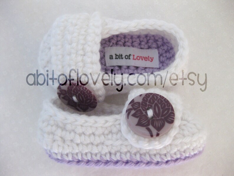 Easter Baby Infant Girl Shoes / Slippers / Booties - Purple & White ...