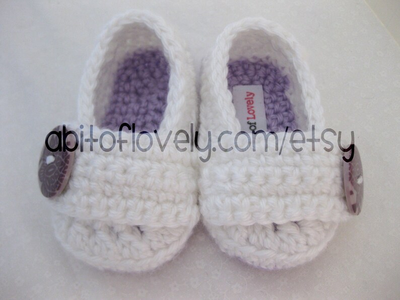 Easter Baby Infant Girl Shoes / Slippers / Booties - Purple & White ...