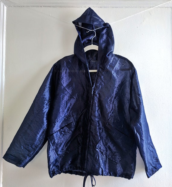 Sheer Shiny Purple-ish Midnight Blue Windbreaker Styl… - Gem