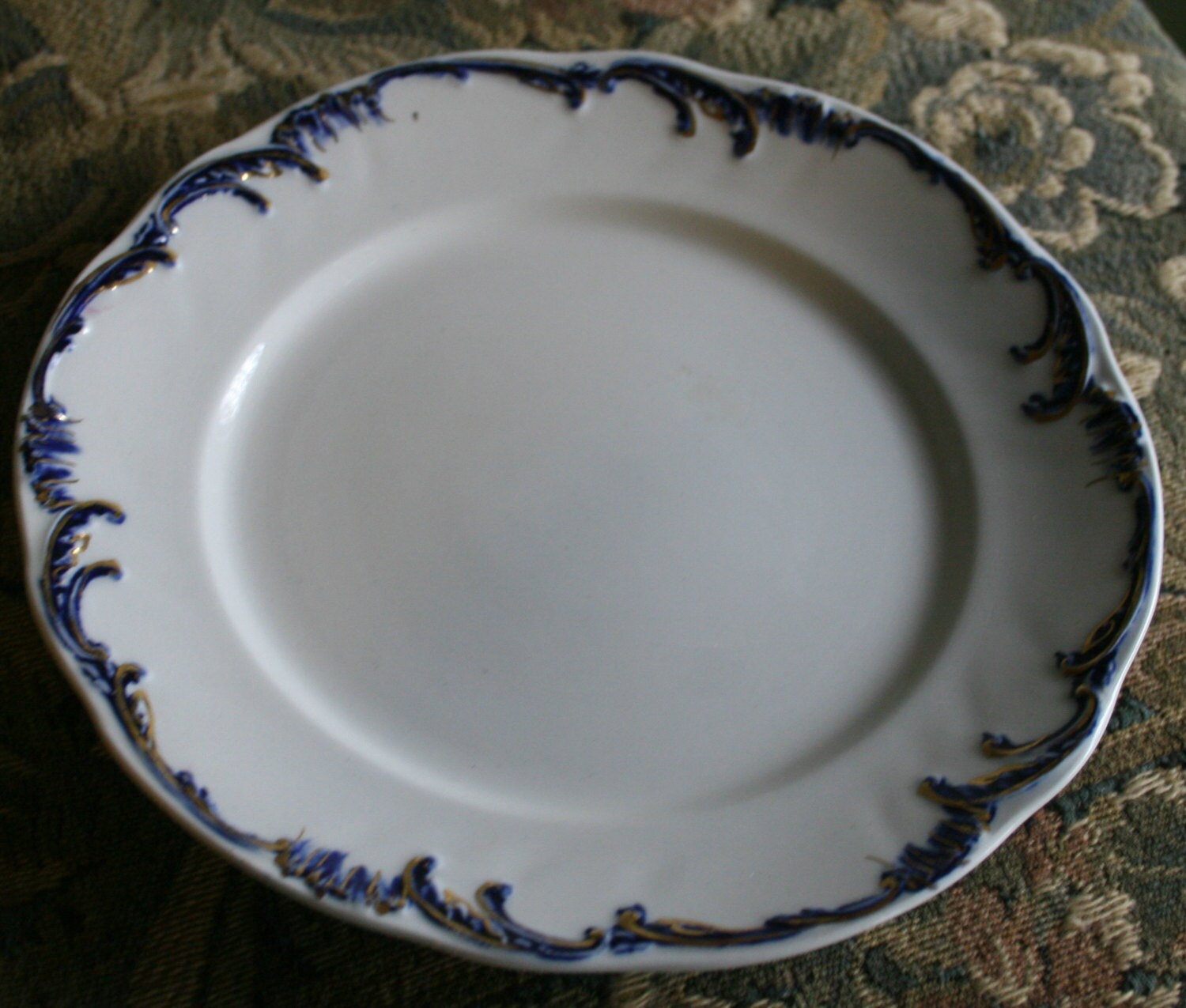 Ridgway England Edgewater Flo Blue Plate and Bowl - Etsy