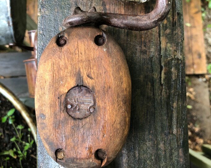 Pulley Anvil Logo Industrial Steampunk Nautical Farmhouse Pulley - Etsy