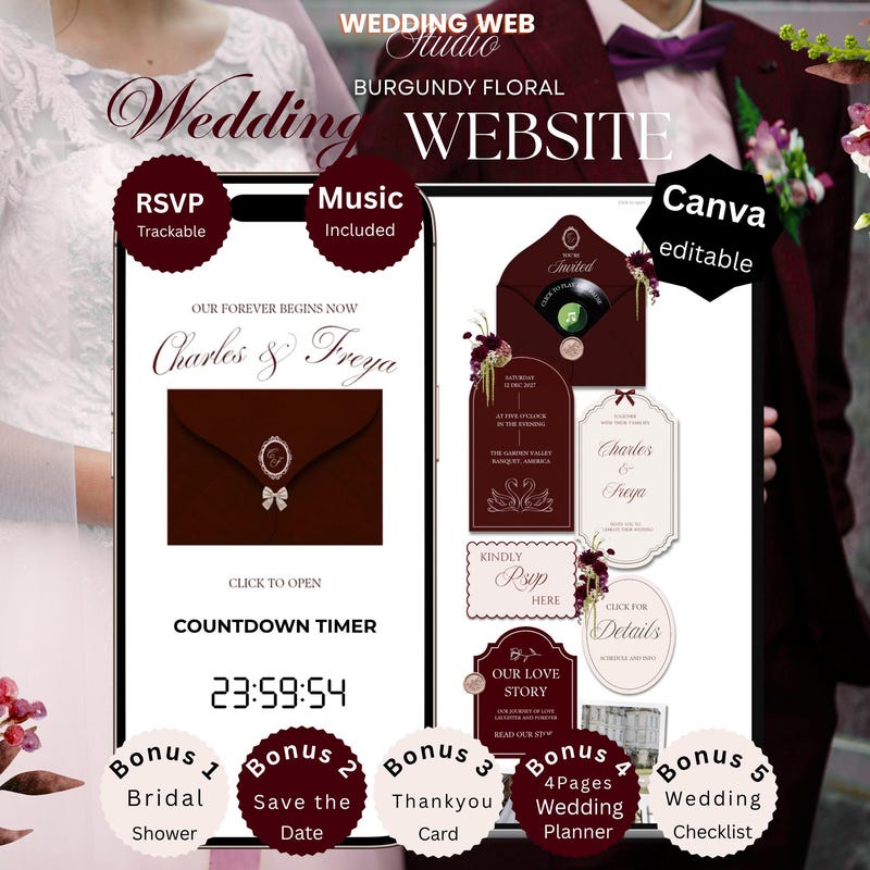 Rsvp Card Floral Template - Etsy