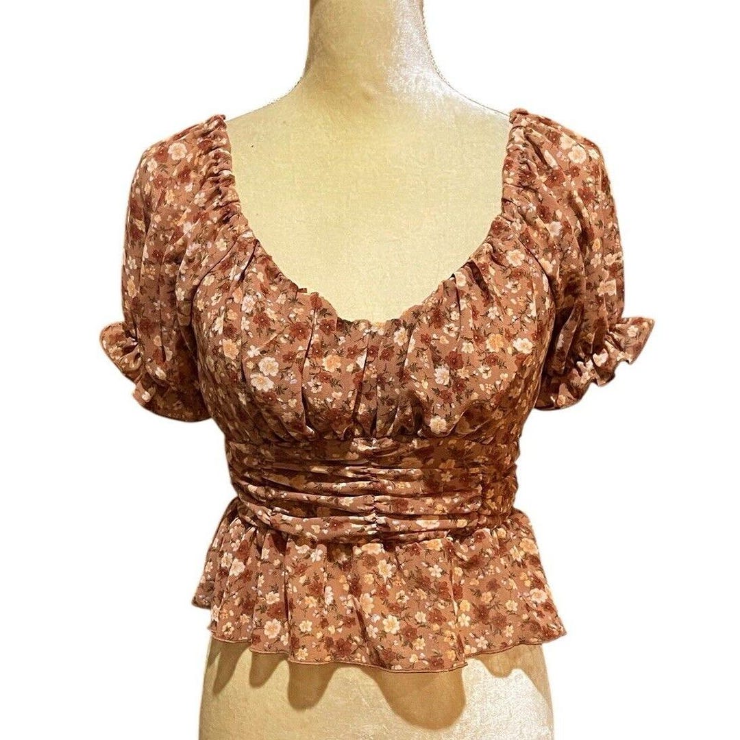 Vintage Evolution Empire Waist Ruffled Babydoll Top SZ Medium Y2K Milkmaid 90s - Etsy