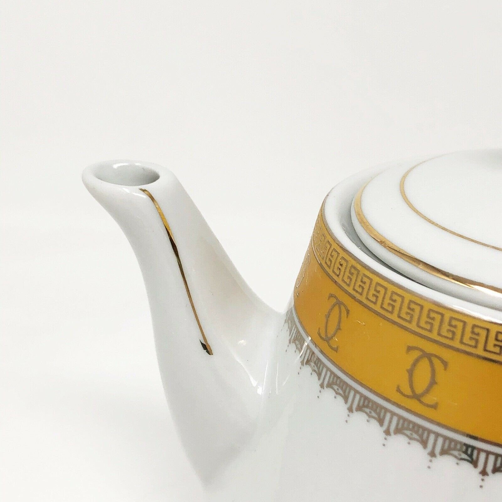 Vintage 50s MCM Alpine Cuisine White Gold Porcelain Teapot - Etsy