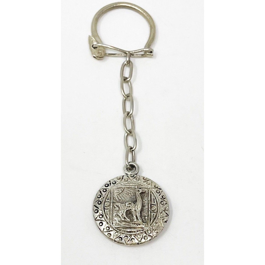 Vintage 925 Sterling Silver Peruvian Mayan Aztec Llama Keychain 24 ...