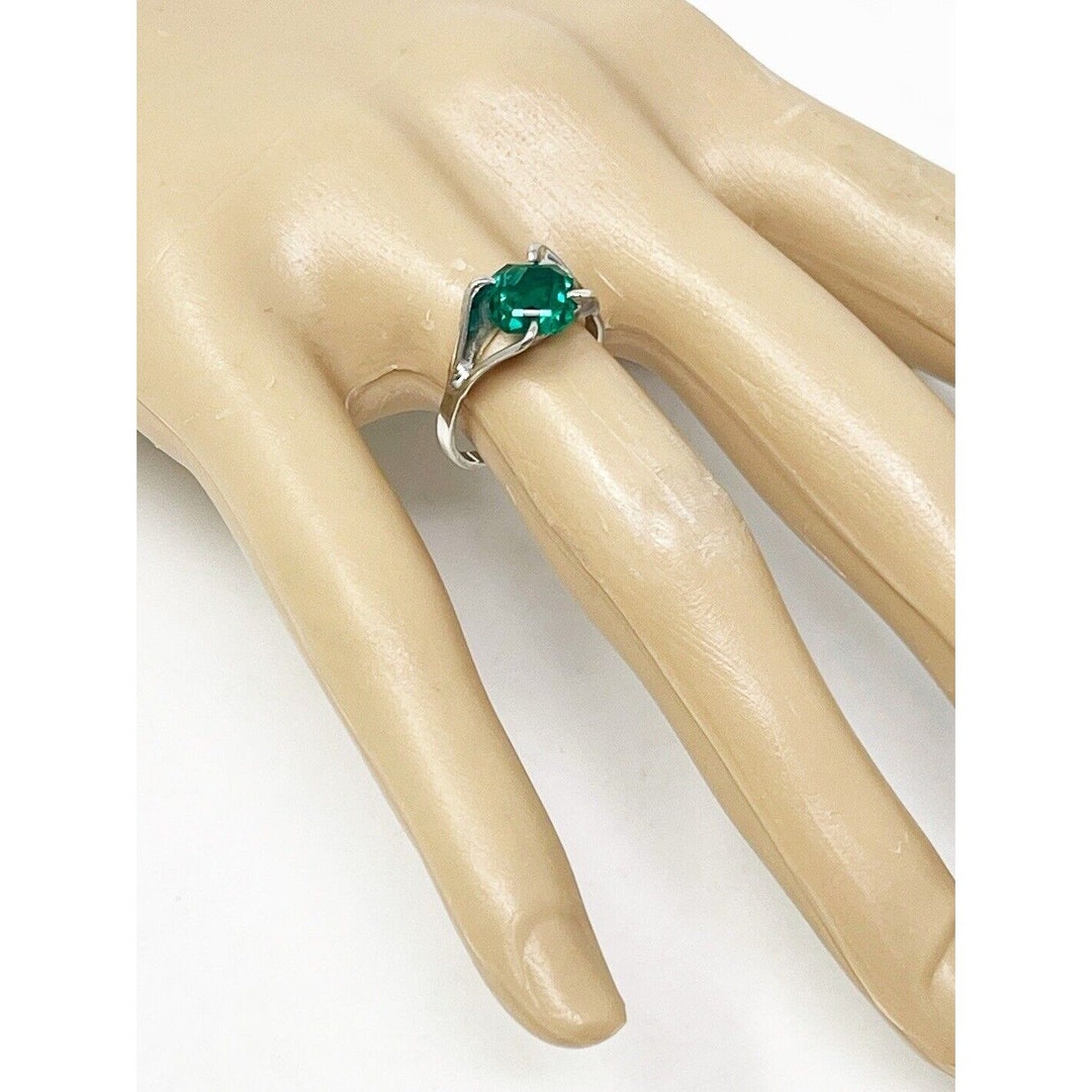 Vintage Signed Joseph Esposito 925 Sterling Silver Green Stone Ring ...