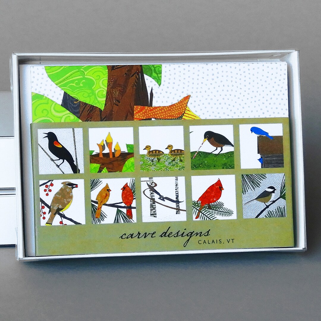 Flock Box: A Boxed Set of Ten Blank Bird Notecards - Etsy