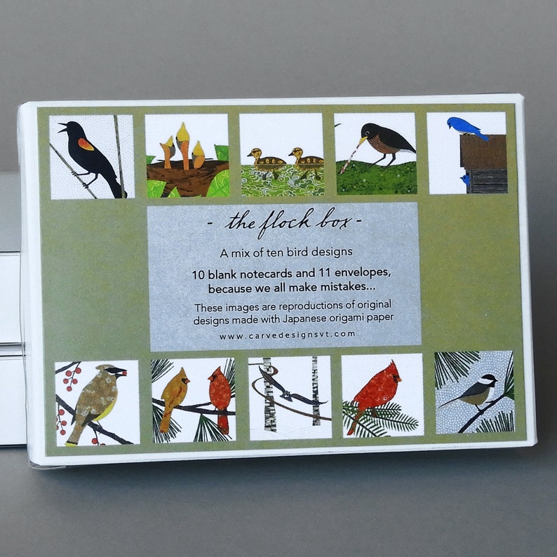 Flock Box: A Boxed Set of Ten Blank Bird Notecards | Etsy