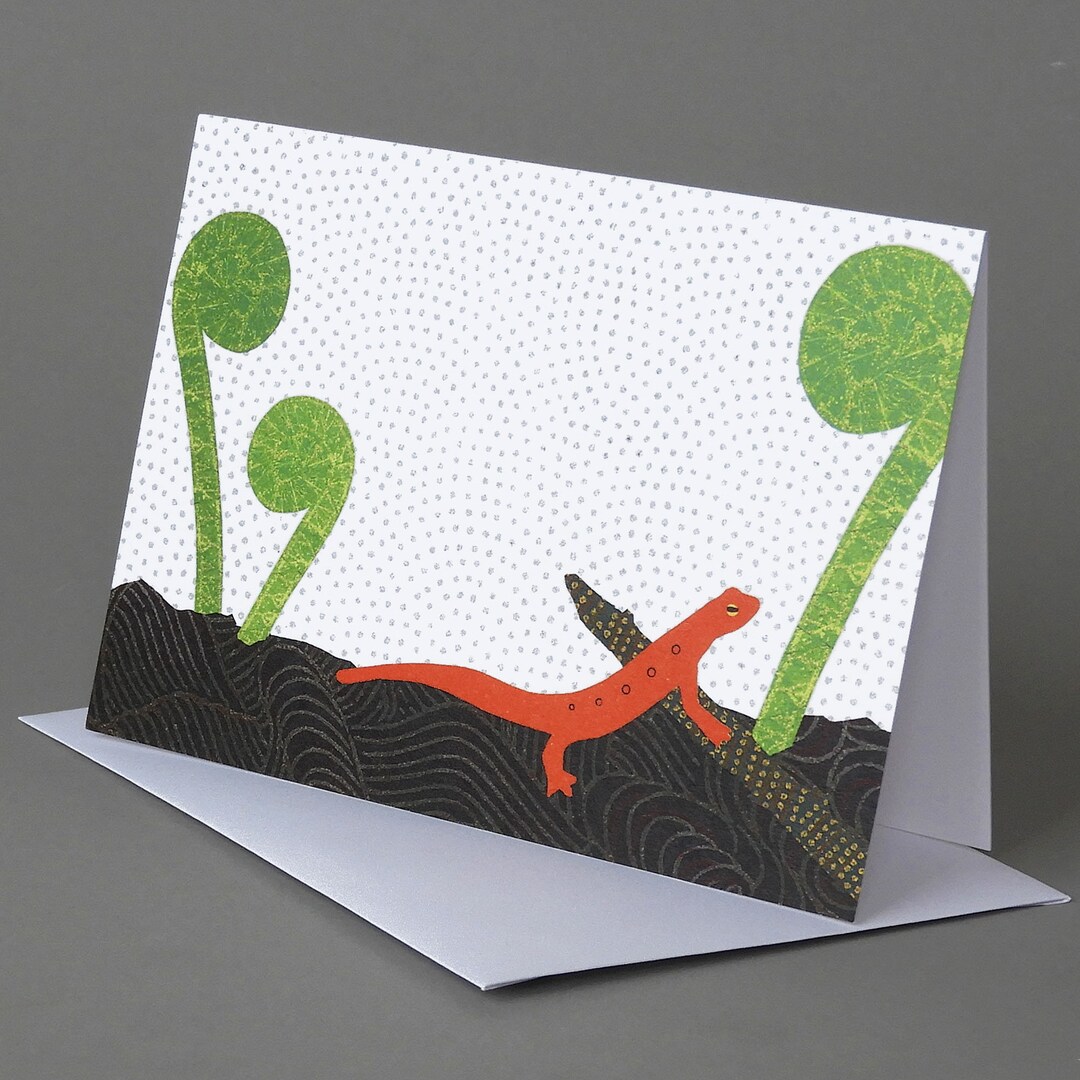 Red Eft: A Nature Inspired Blank Notecard, Vermont, Spring - Etsy