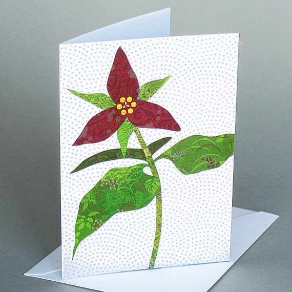 Purple Trillium: A nature inspired blank note card origami | Etsy