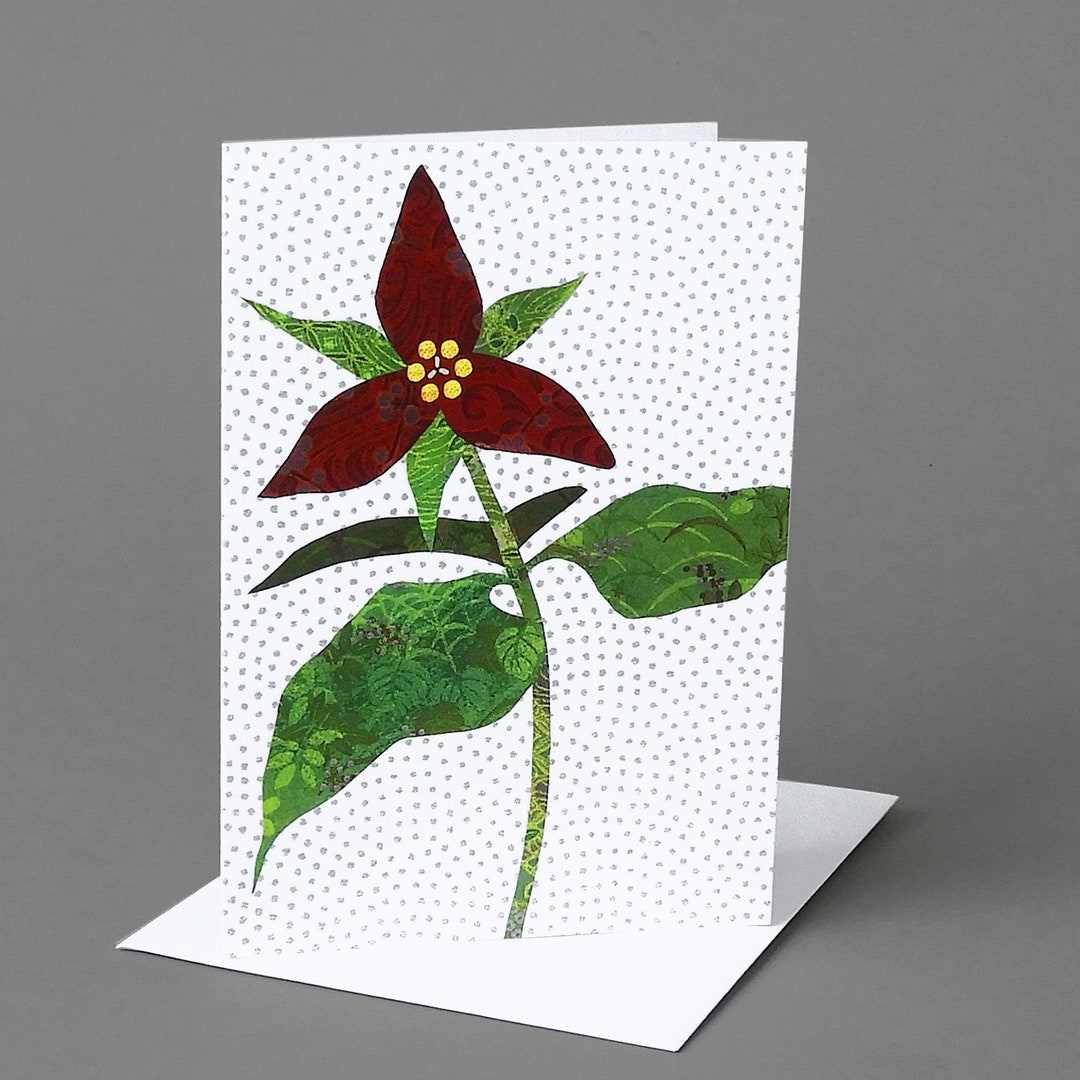 Purple Trillium: A Nature Inspired Blank Note Card , Origami Paper ...