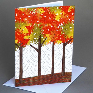 Maple Trees: A Blank Notecard Inspired by a Fiery Canopy of Maple ...