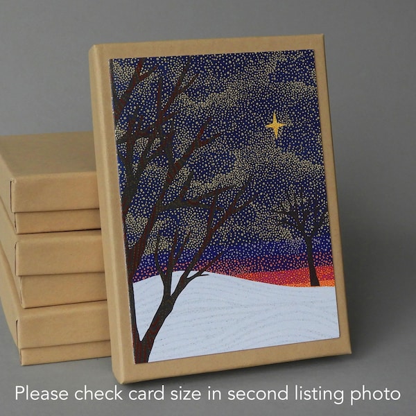 Christmas Star Card - Etsy