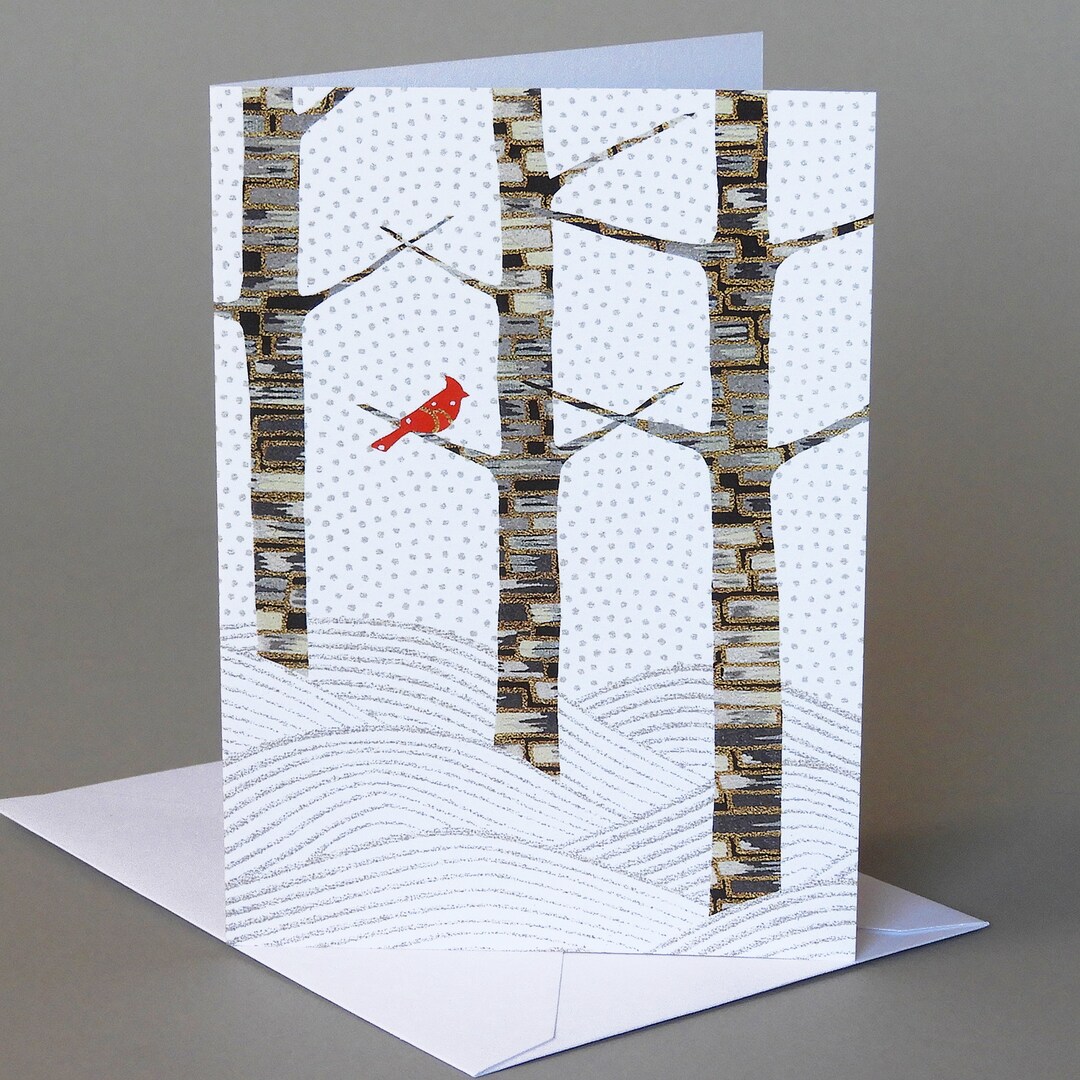 Winter Forest: A Nature Inspired Blank Notecard Cardinal - Etsy