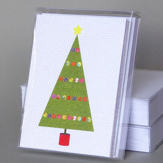 Christmas Tree: a boxed set of 10 blank Christmas cards | Etsy
