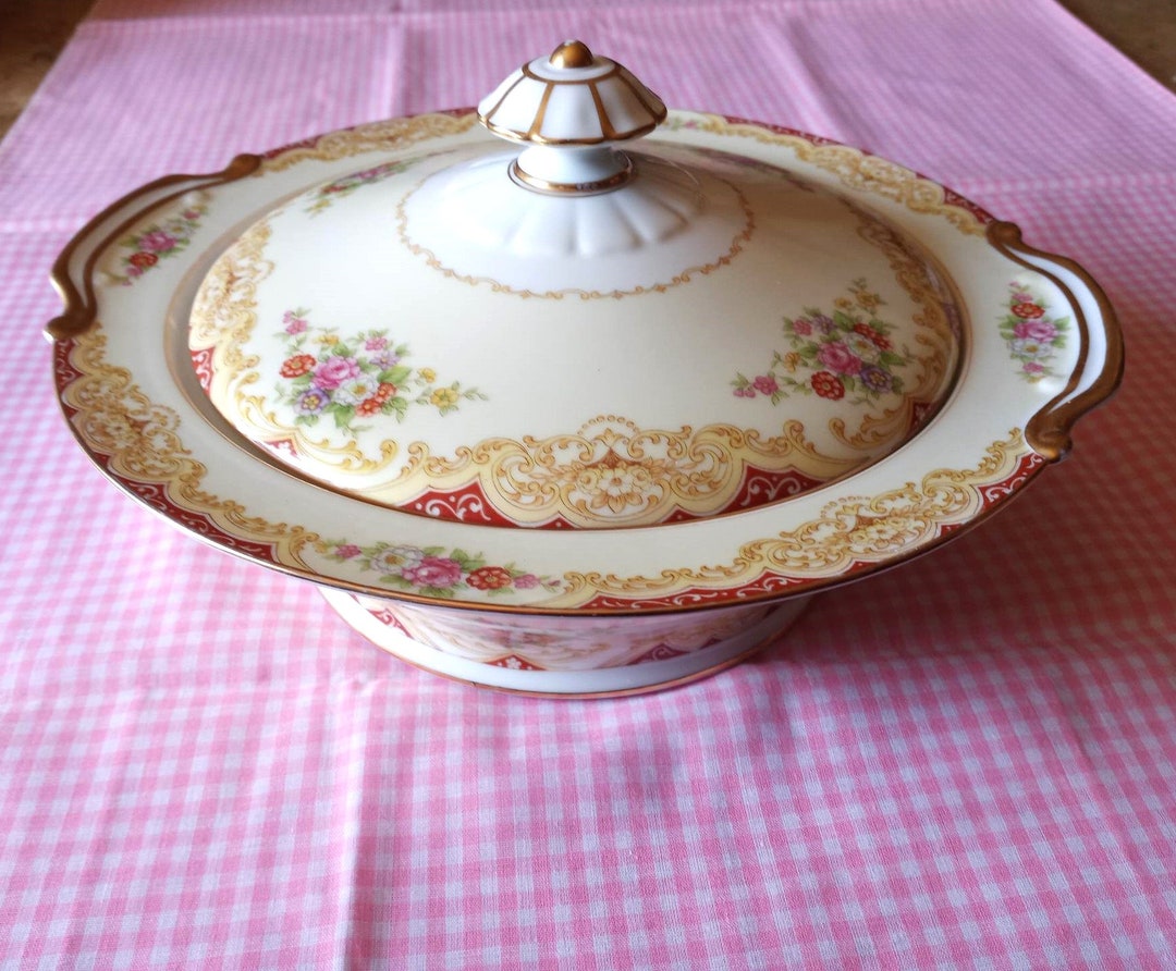 Vintage 1940's Noritake Bone China Covered Dish Pattern N85 Made in ...
