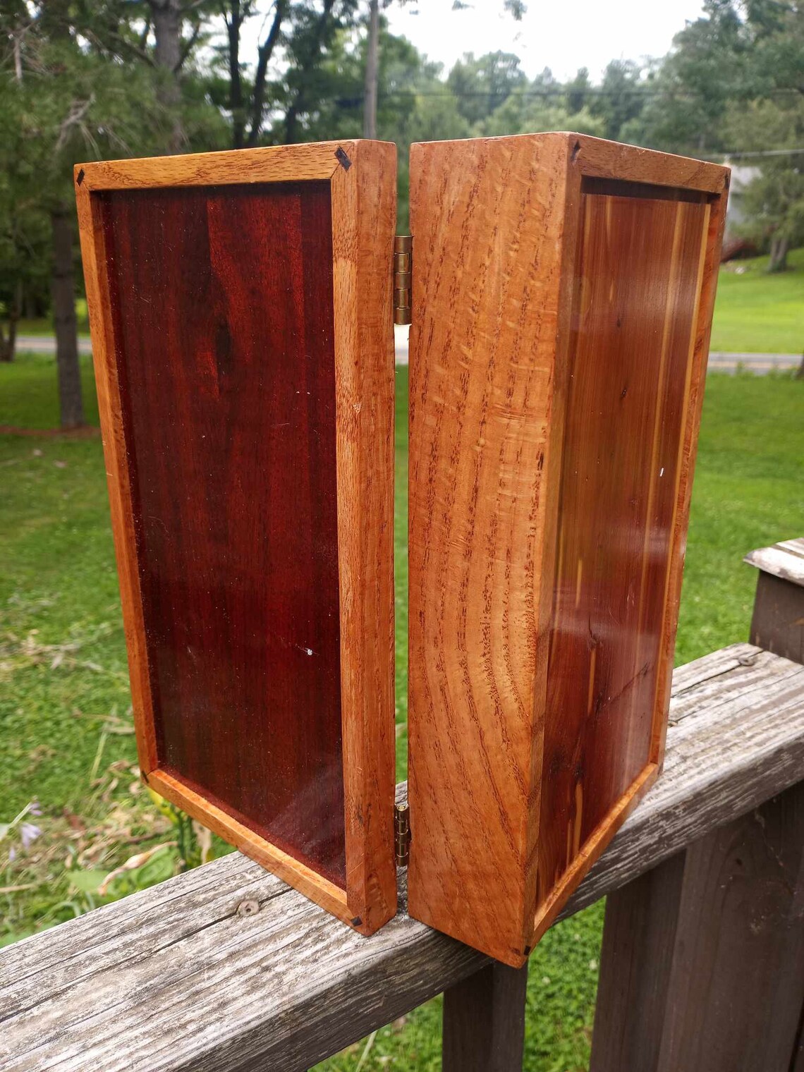 Handcrafted Multi Woods Small Keepsake Hinged Box - Etsy