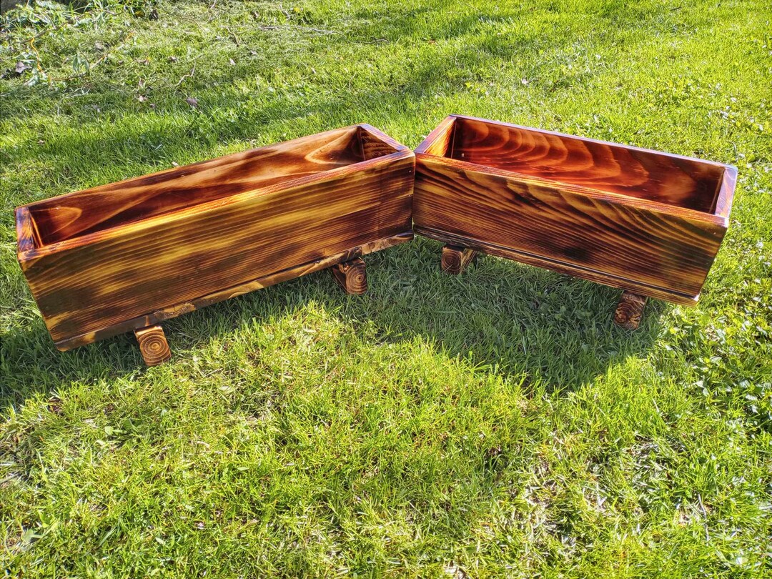 Rustic Reclaimed Wood Planter Box Flower or Vegetable Porch Tray - Etsy