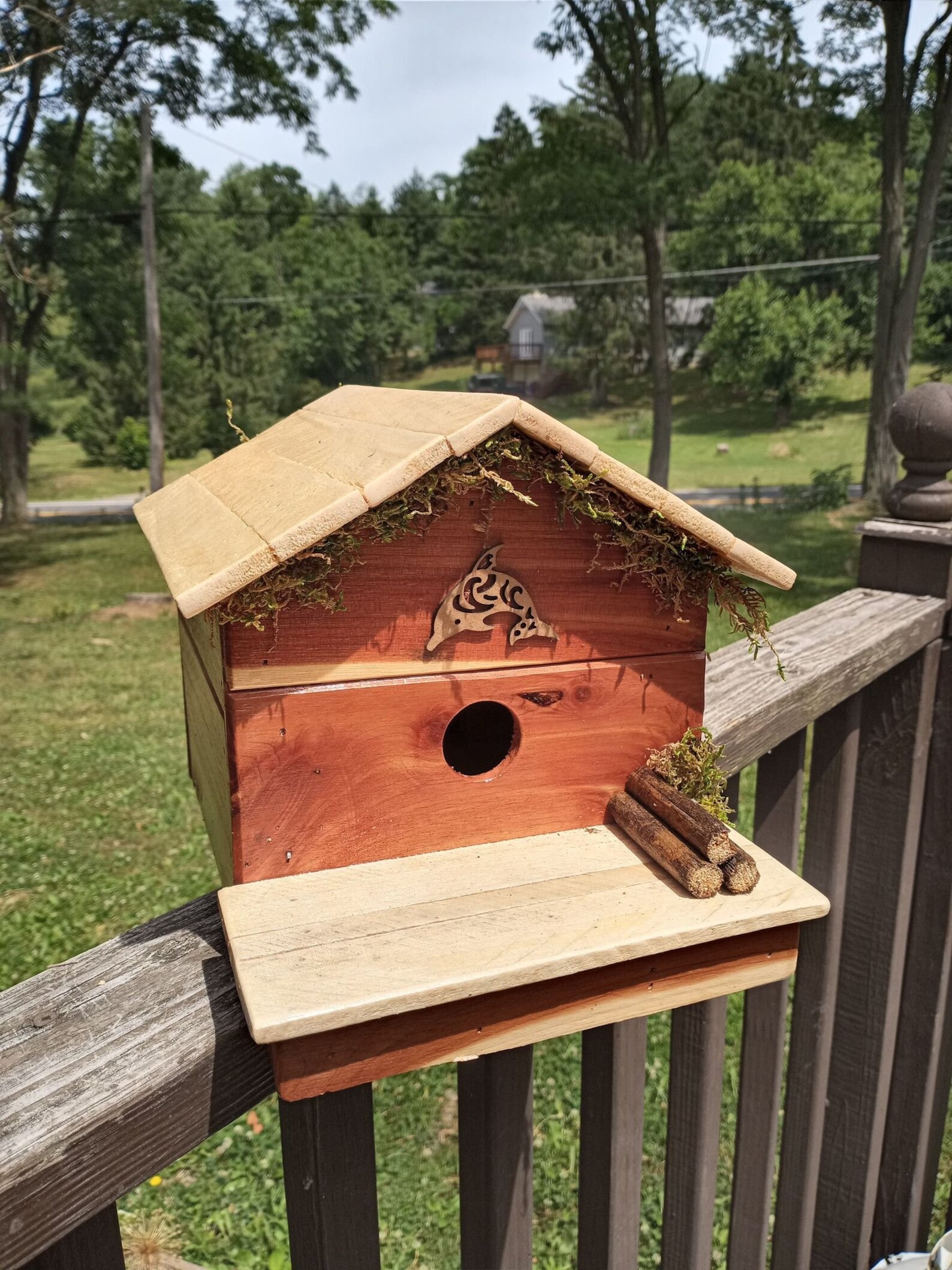 Simple Family for One Rustic Cedar and Pine Birdhouse | Etsy