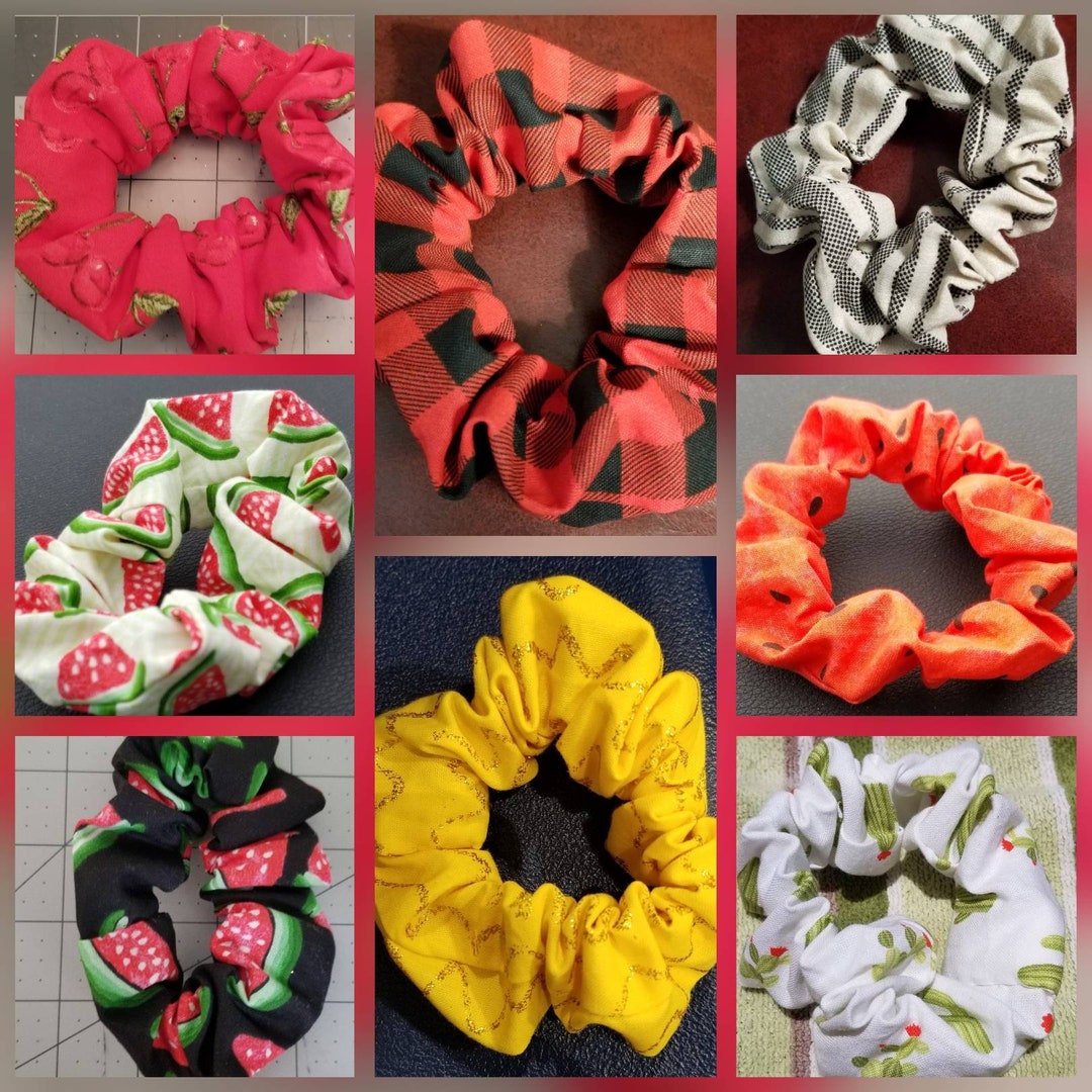 Hand Sewn Hair Scrunchies - Etsy