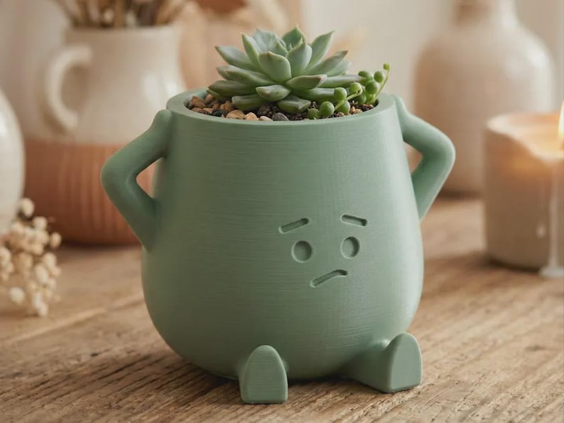 50+ Cute Planter STL Bundle – Kawaii Plant Pots – Succulent Planter STL ...