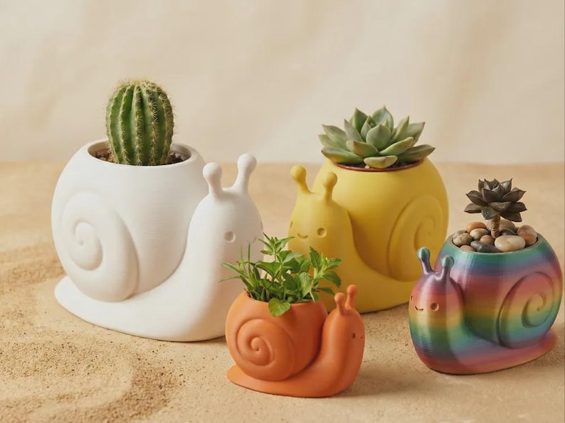 50+ Cute Planter STL Bundle – Kawaii Plant Pots – Succulent Planter STL ...
