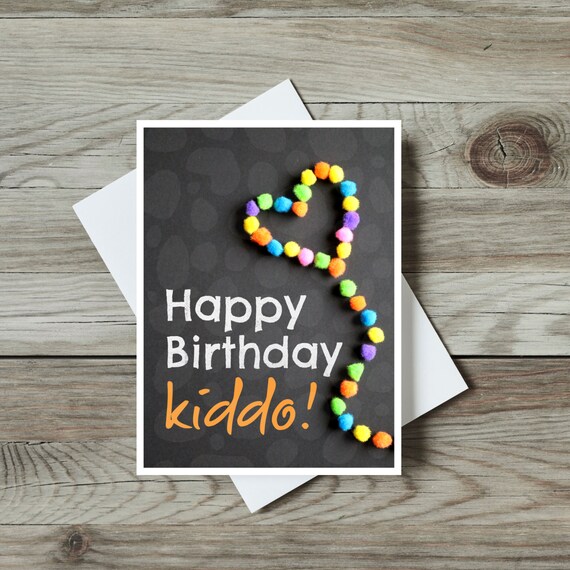 Happy Birthday Kiddo Card Kids' Birthday Card Party | Etsy