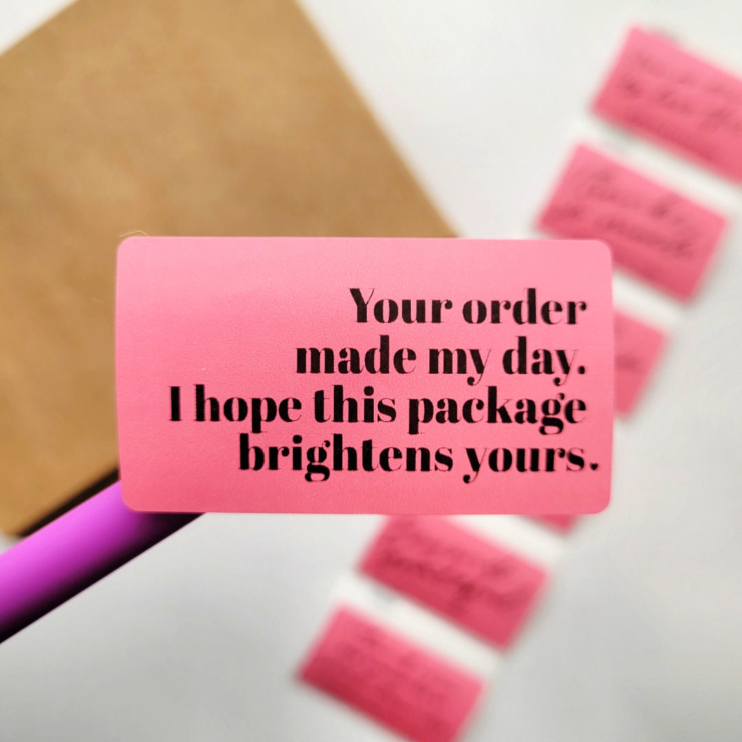 Your Order Made My Day Stickers Small Business Packaging - Etsy