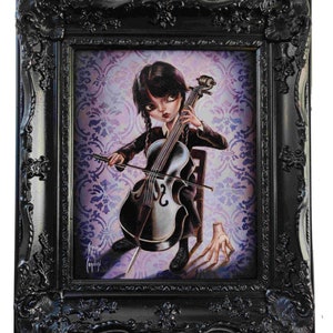 Wednesday Addams LIMITED EDITION Paint It Black Print Signed Numbered ...