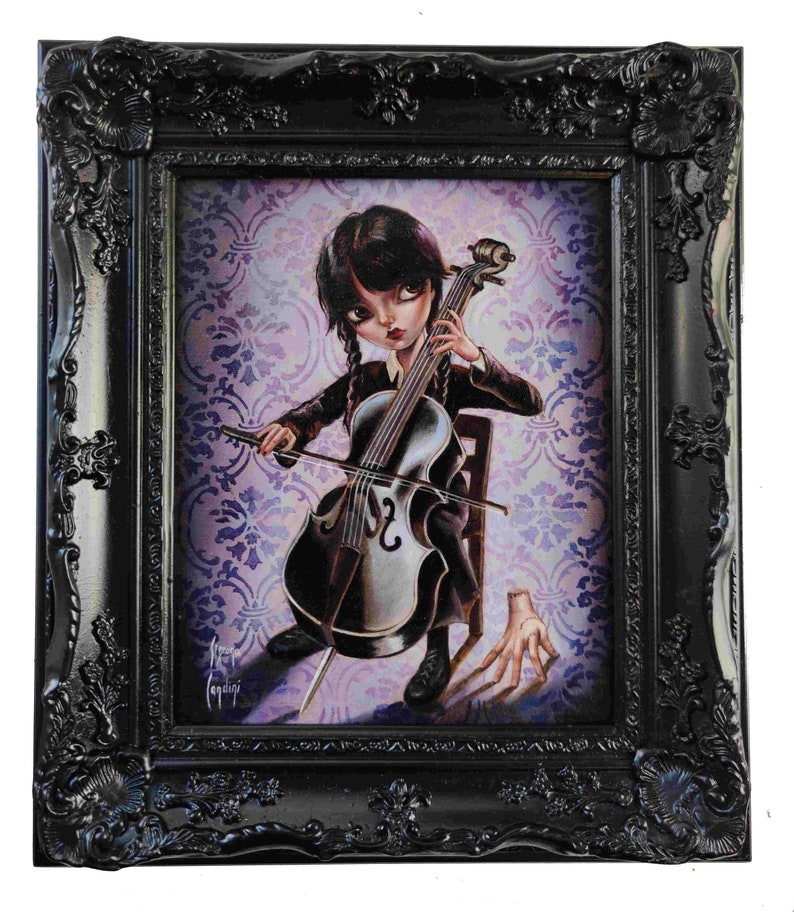 Wednesday Addams LIMITED EDITION Paint It Black Print Signed - Etsy