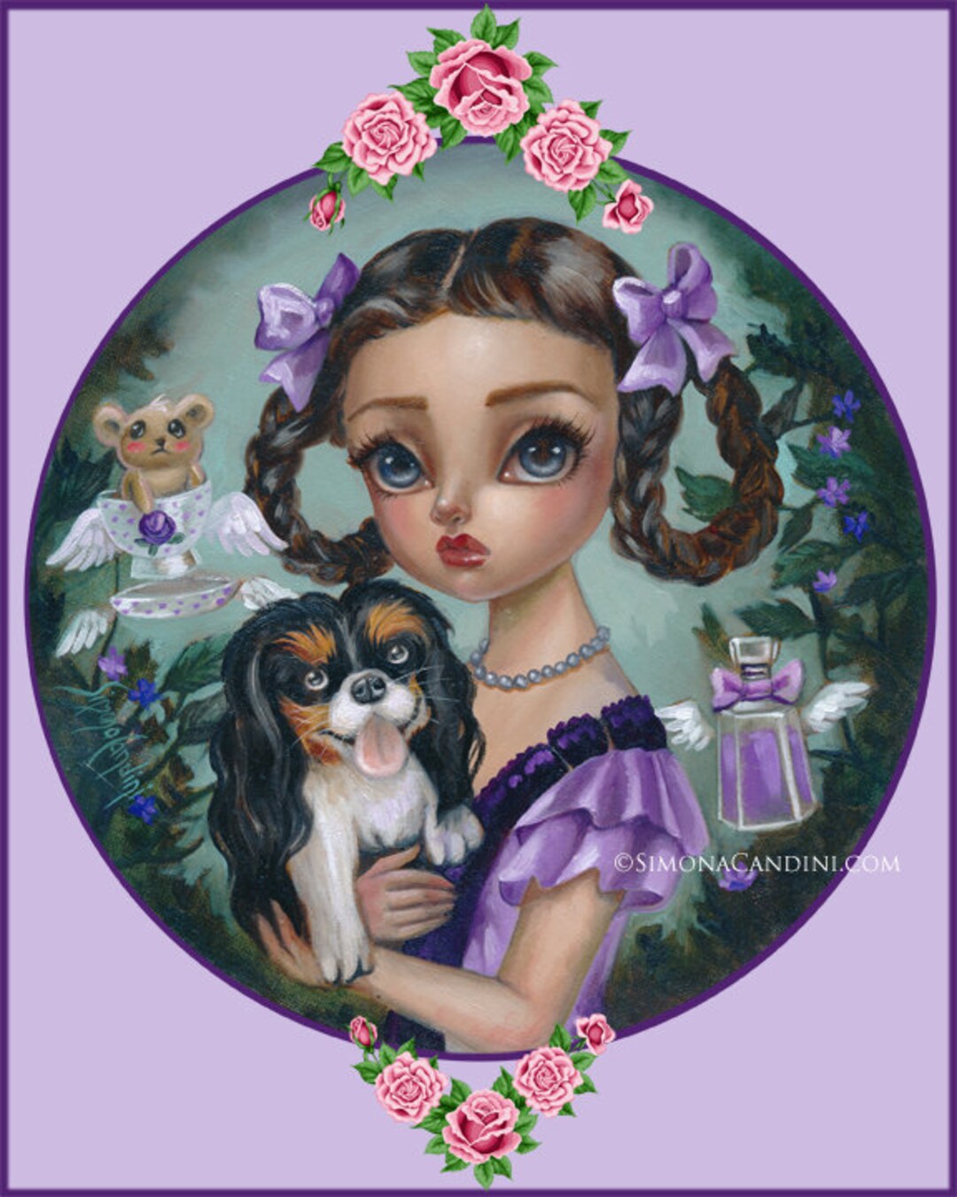 Queen Victoria LIMITED EDITION Print Signed Simona Candini Cat Tea Pop ...