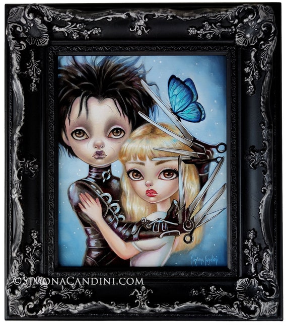 Art & Collectibles Edward and Kim cute scissorhands print 8 x 8 ...