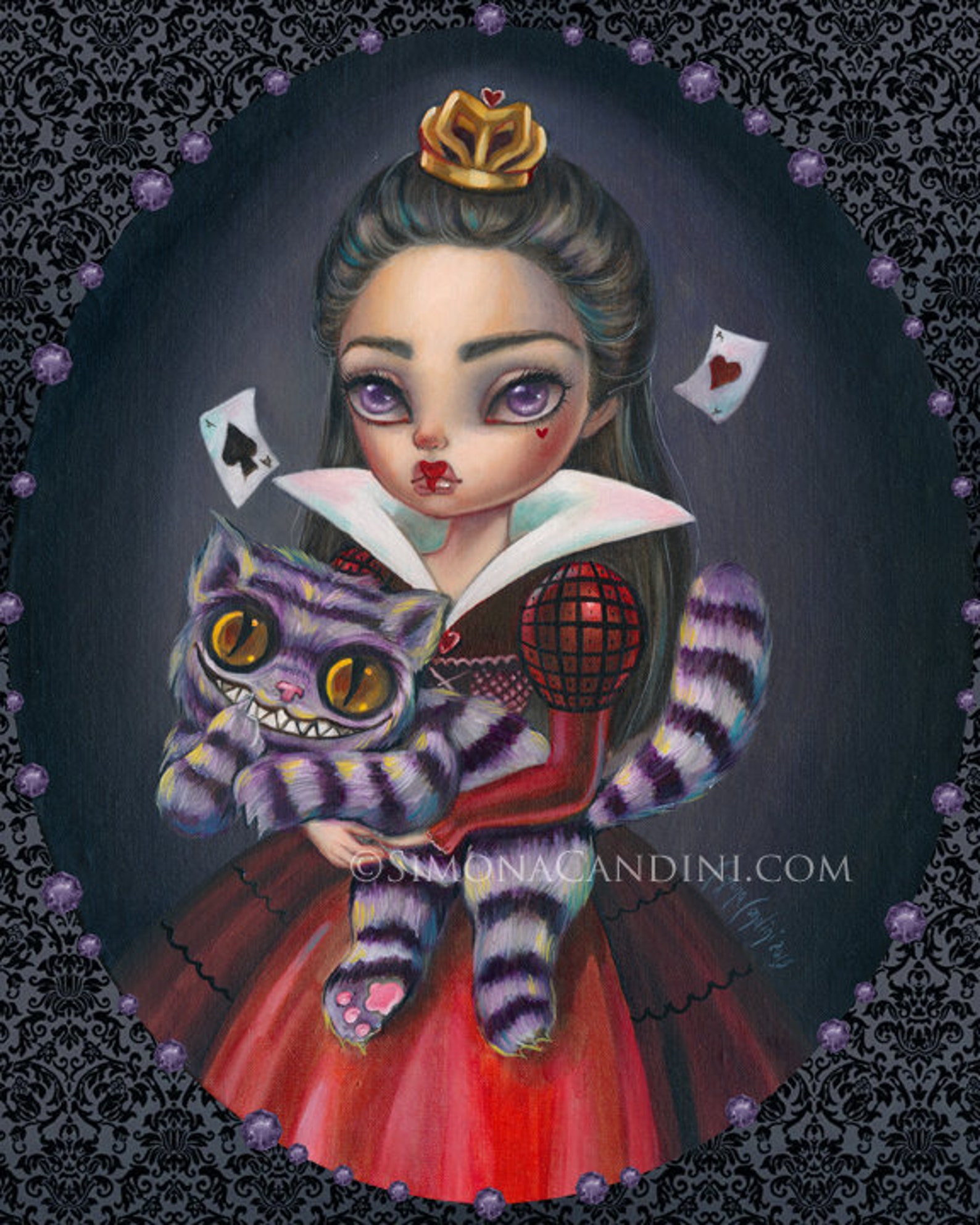 Red Queen of Hearts LIMITED EDITION Print Paper/canvas Signed - Etsy
