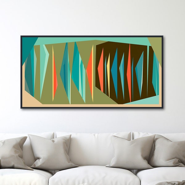 Turquoise Orange Art - Etsy