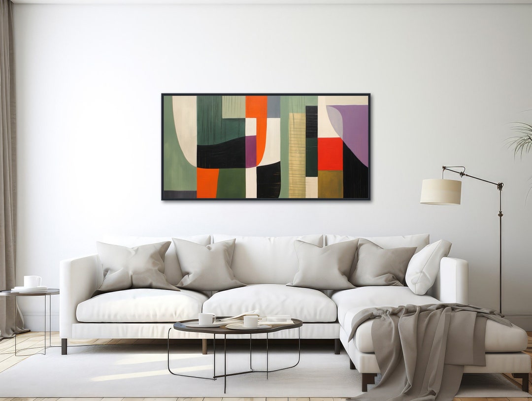 Large Mid-century Canvas Wall Art - Framed Canvas Print - Midcentury ...
