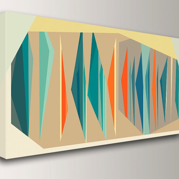 Turquoise Orange Art - Etsy