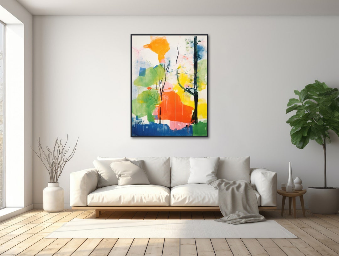 Large Floral Canvas Wall Art - Framed Canvas Print - Modern Abstract ... Large Floral Canvas Wall Art - Framed Canvas Print - Modern Abstract ...