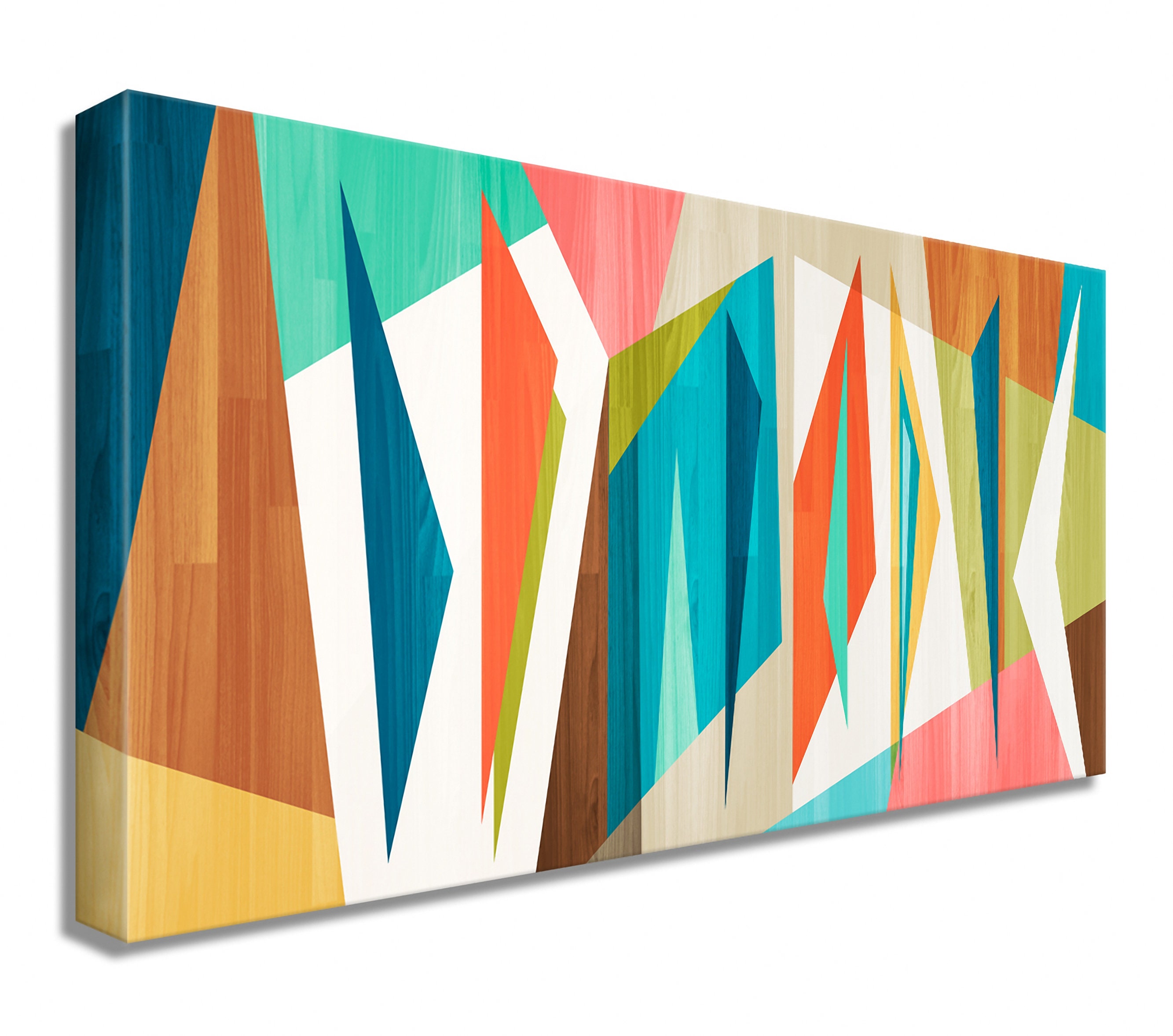 Mid Century Modern Art Panoramic Canvas Print Retro Loft | Etsy Canada