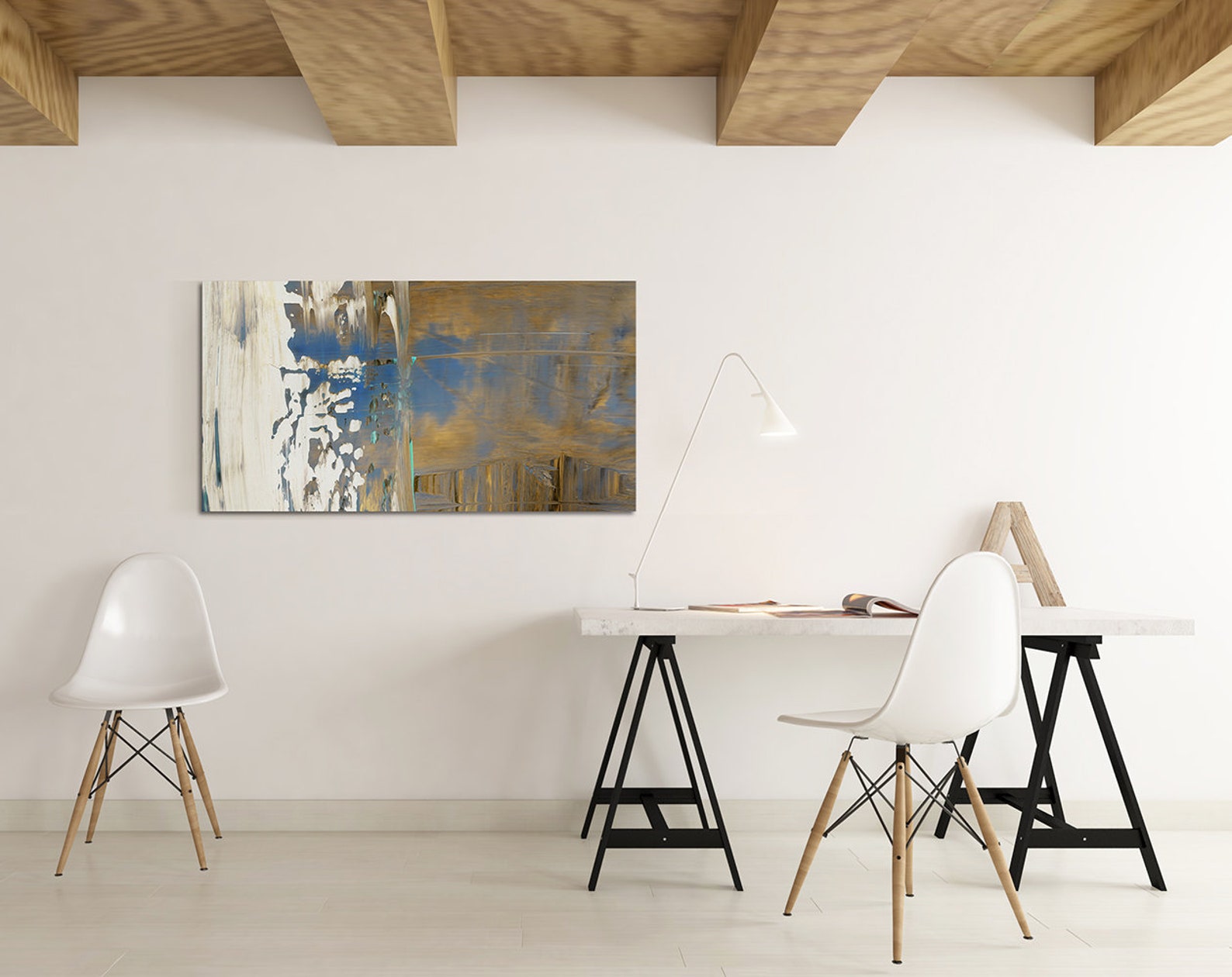 Abstract Painting Panoramic Art Canvas Print Abstract | Etsy