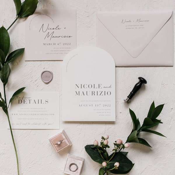 Shaped Wedding Invitations - Etsy