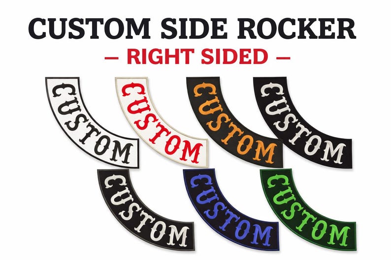 Custom Made Rocker Patch Motorcycle Club Patch Custom Text Biker Vest ...