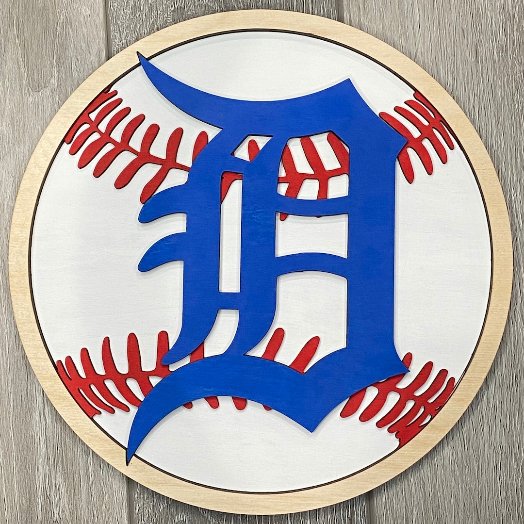Detroit Baseball, Old English D, Detroit Tigers Baseball Home Decor ...