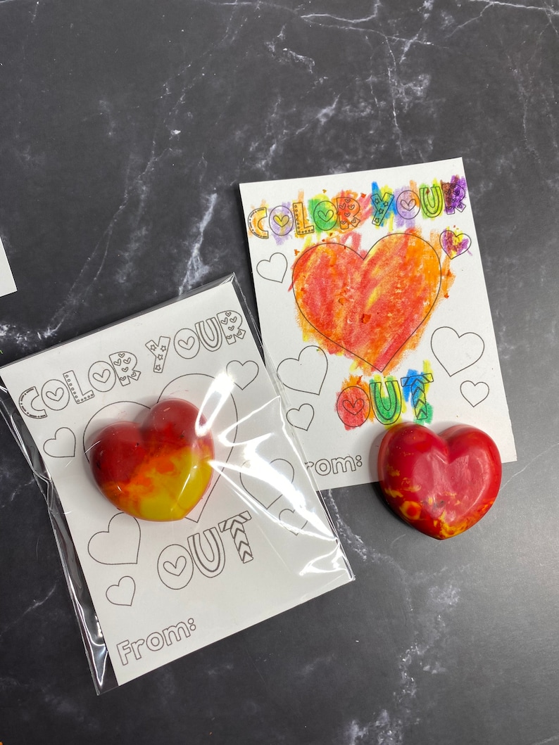 Valentine's Day Crayon Card Printables Digital Item - Etsy