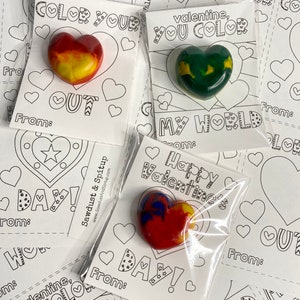 Valentine's Day Crayon Card Printables, Valentine Digital Item ...