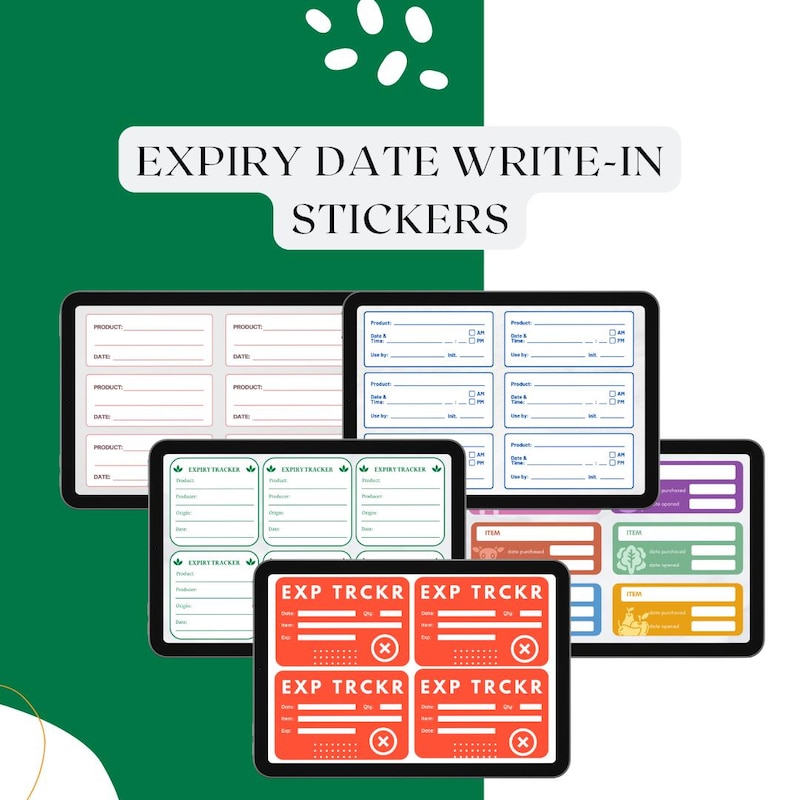 Expiration Date Labels - Etsy