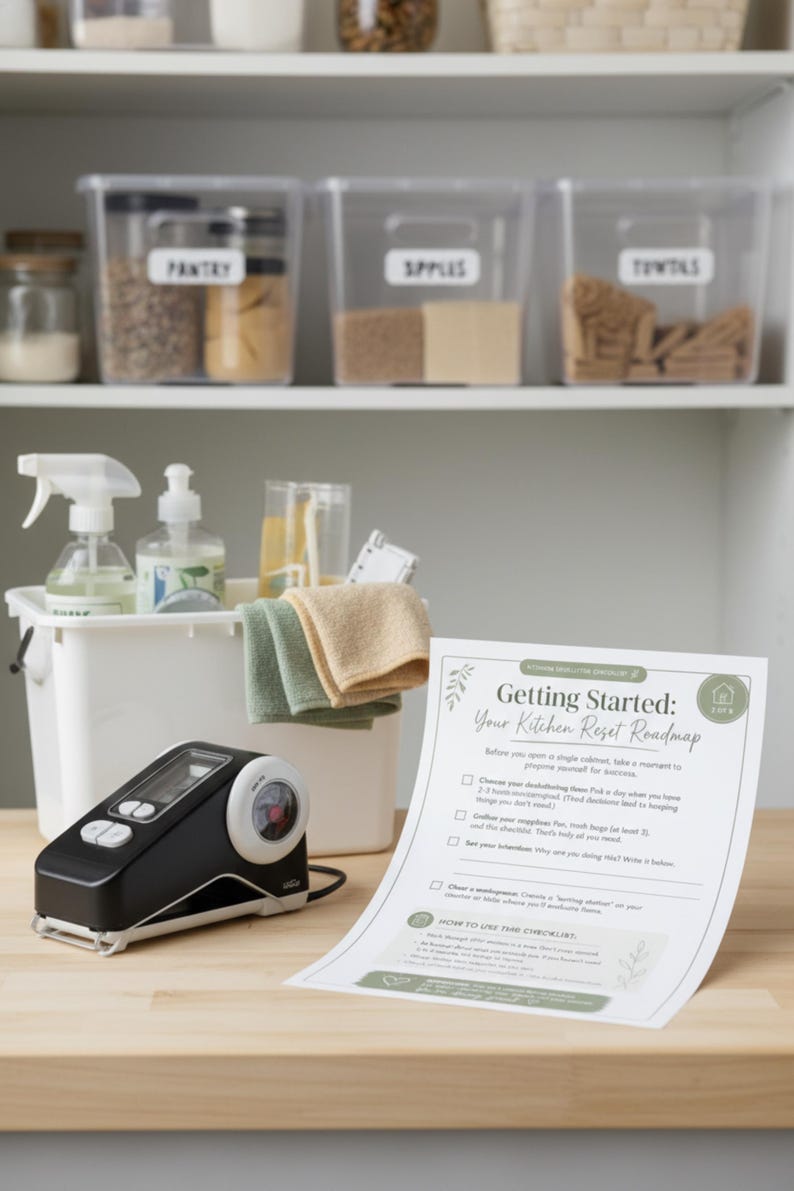 Kitchen Declutter Checklist Printable, Organized Home Organization Tool ...